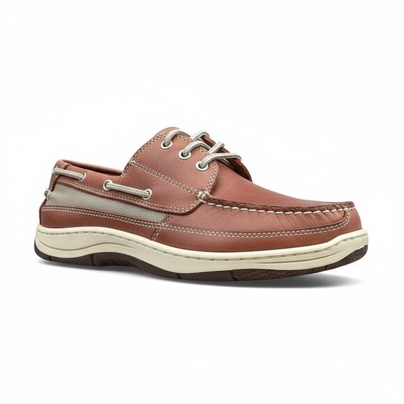 Chaps | Shoes | Chaps Mens Brown Leather Boat Shoes Driving Deck Shoes ...